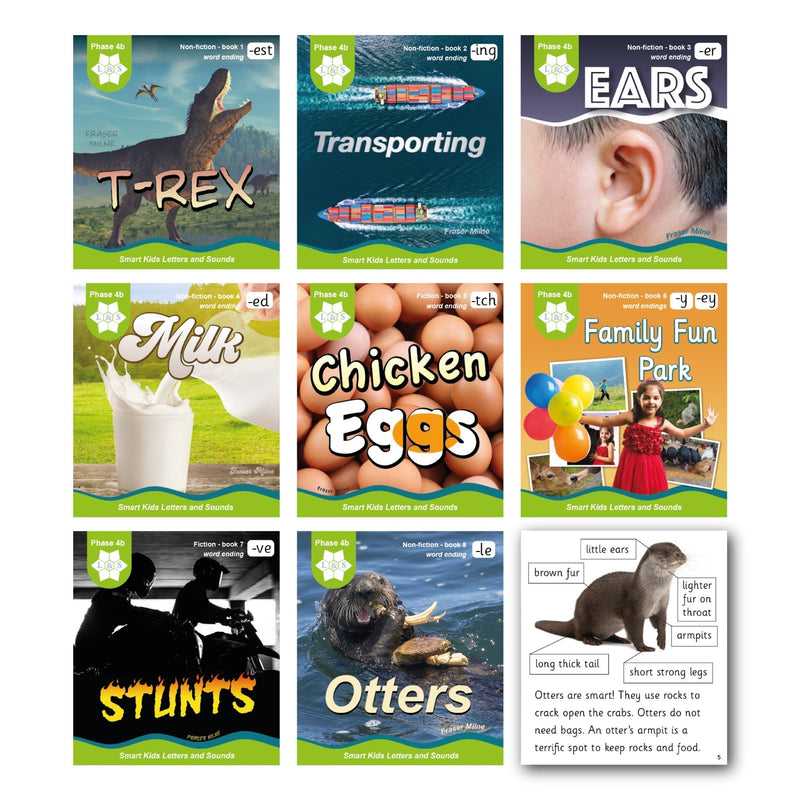 Letters and Sounds Phase 4b Non-Fiction Decodable Readers (set of 48 ...